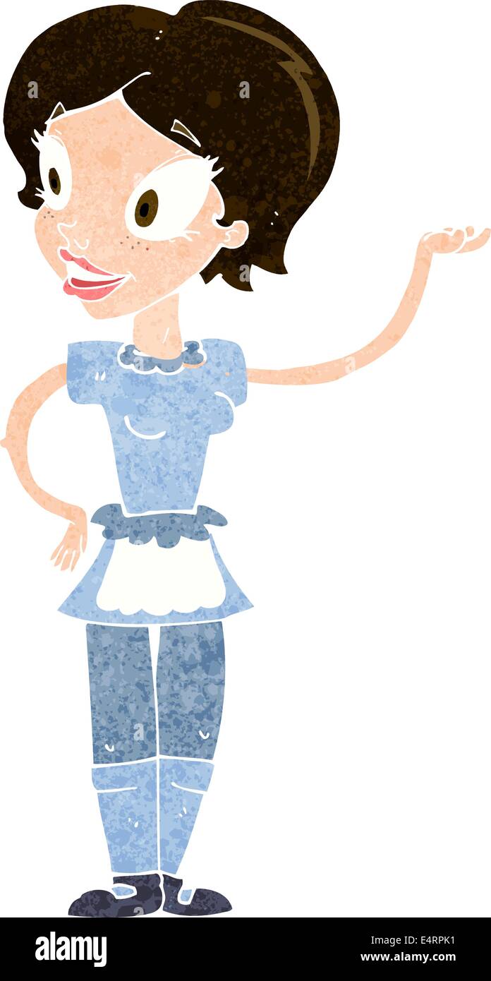 cartoon woman in maid costume Stock Vector Image & Art - Alamy