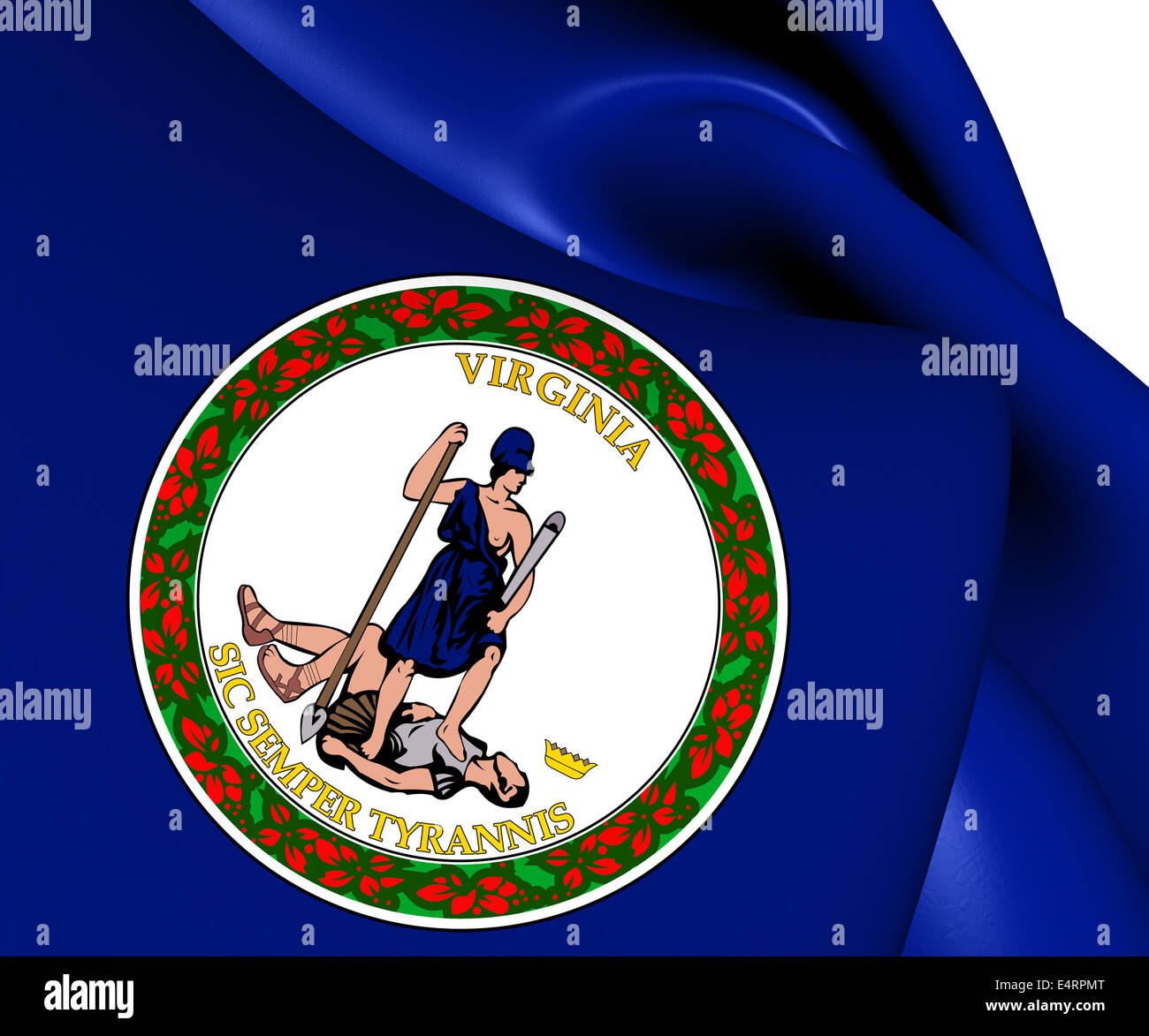 Flag of Virginia, USA. Close Up Stock Photo - Alamy