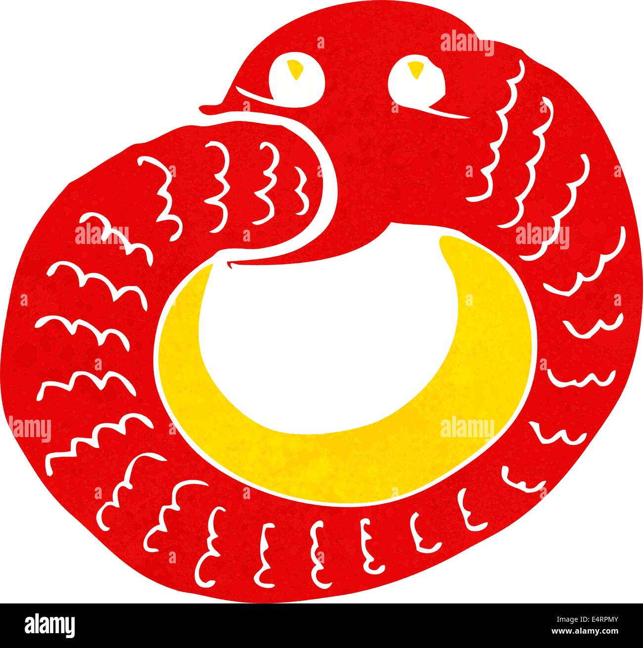 cartoon snake eating own tail Stock Vector Image & Art - Alamy