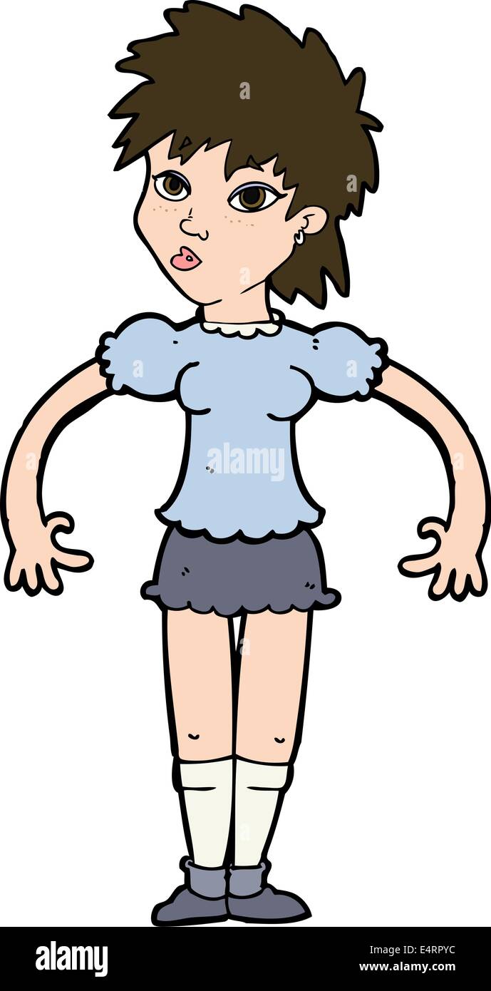 cartoon curious woman Stock Vector Image & Art - Alamy