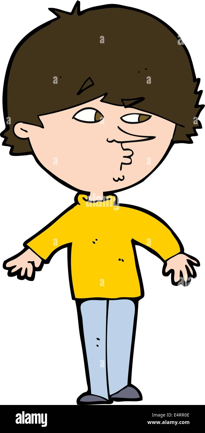 cartoon suspicious man looking over shoulder Stock Vector Image & Art ...