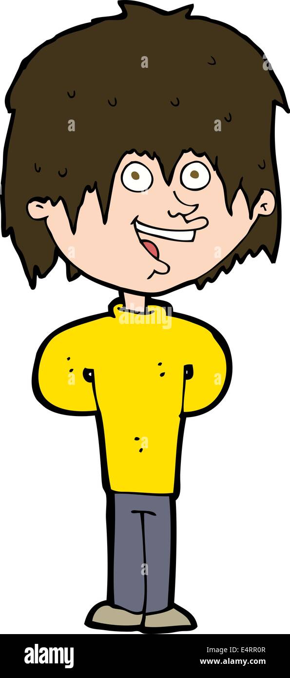 cartoon happy scruffy boy Stock Vector Image & Art - Alamy