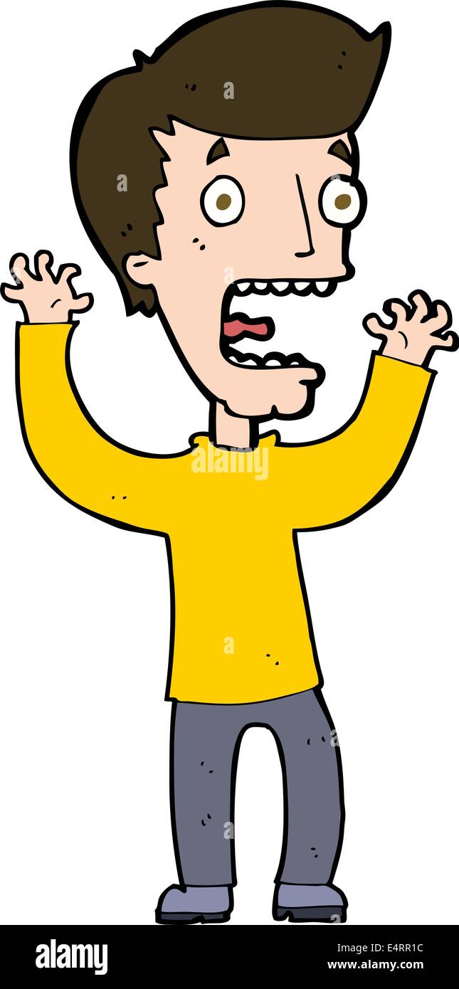 cartoon frightened man Stock Vector Image & Art - Alamy