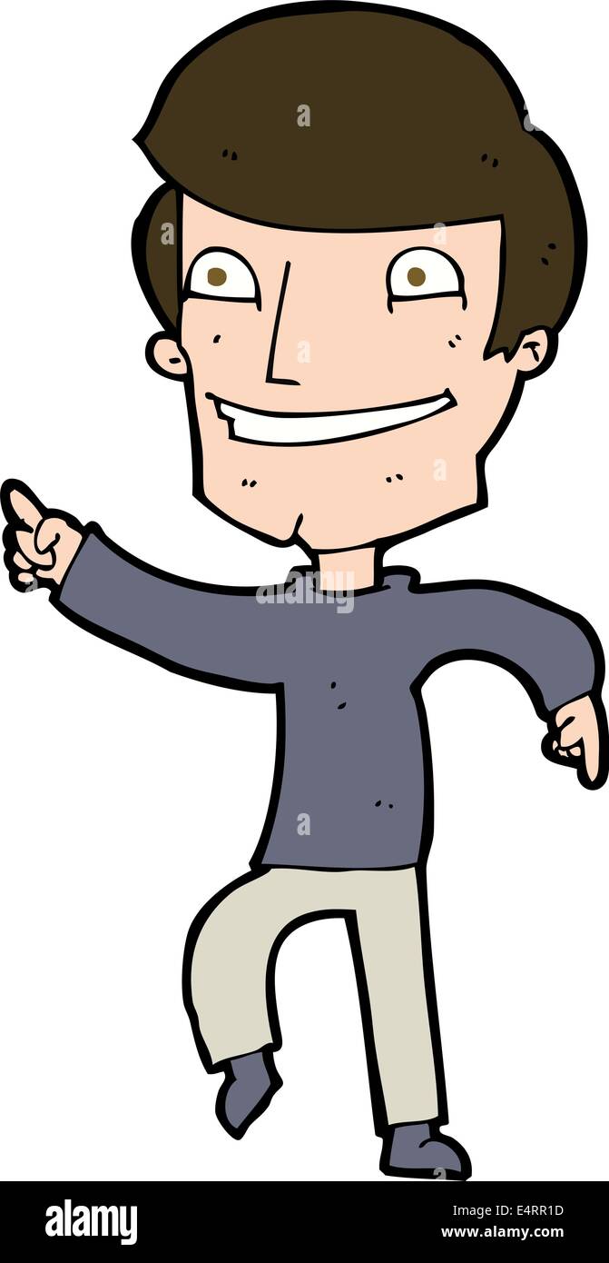 cartoon happy man pointing Stock Vector Image & Art - Alamy