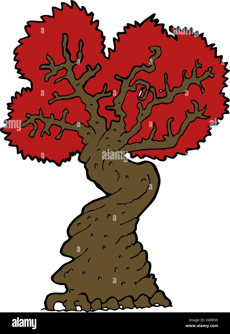 Gnarled tree illustration Stock Vector Images - Alamy