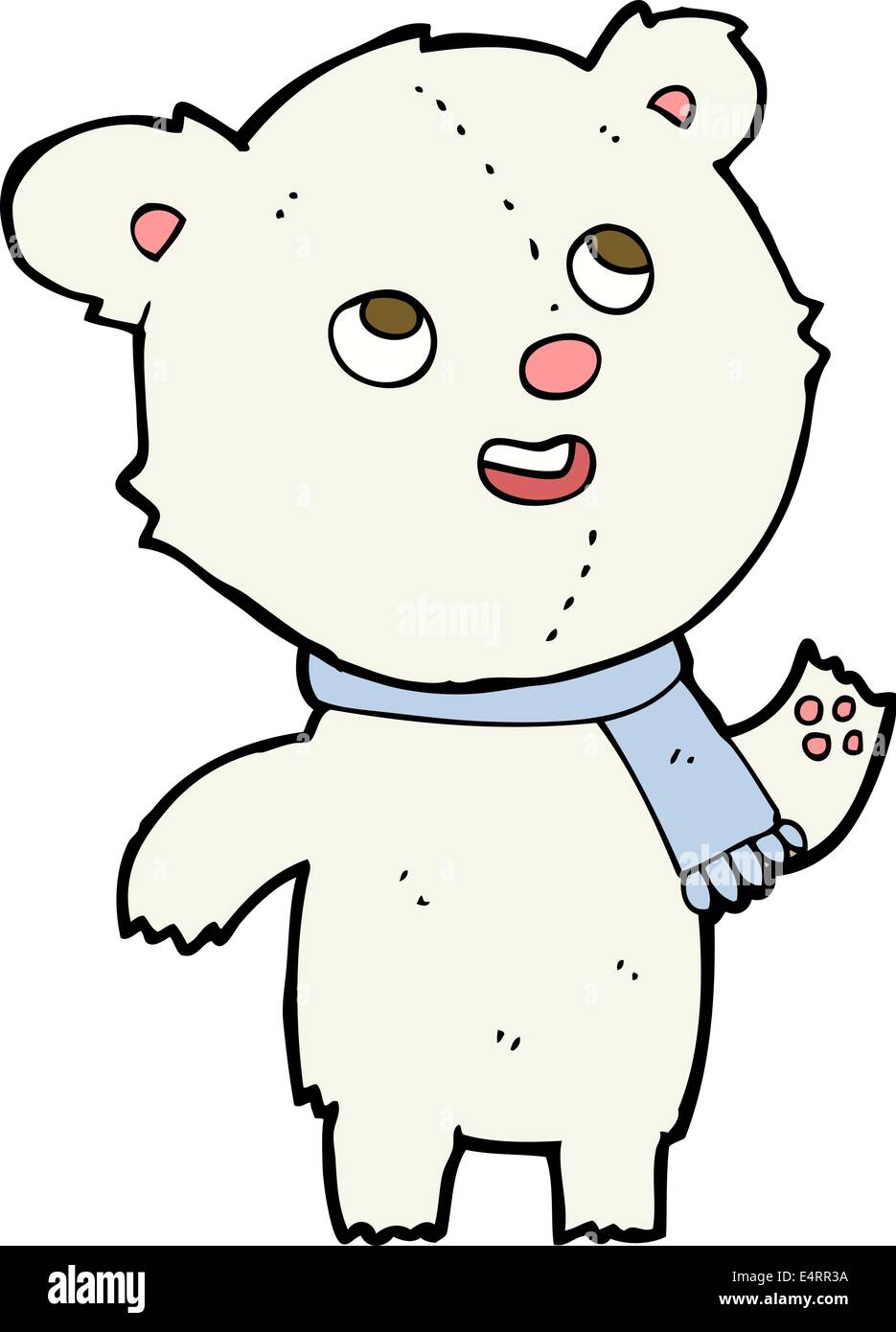 cartoon polar bear with scarf Stock Vector Image & Art - Alamy