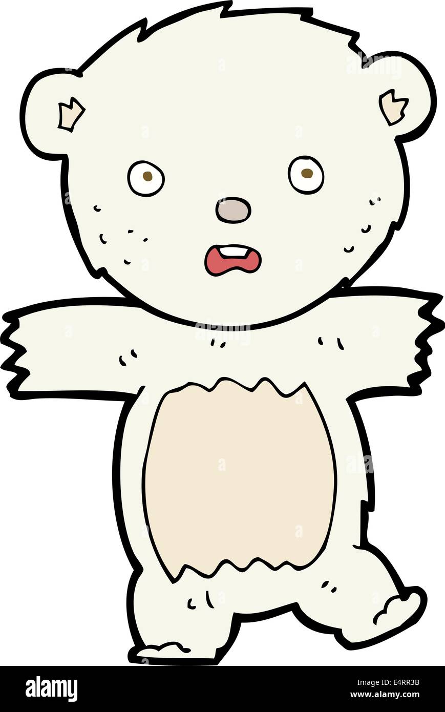 cartoon shocked polar bear cub Stock Vector Image & Art - Alamy