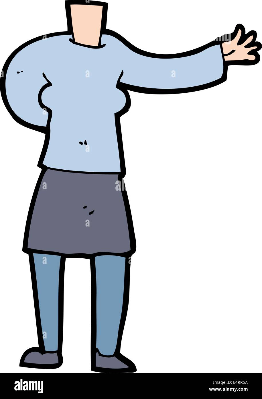 cartoon female body (add photos or mix and match cartoons Stock Vector ...