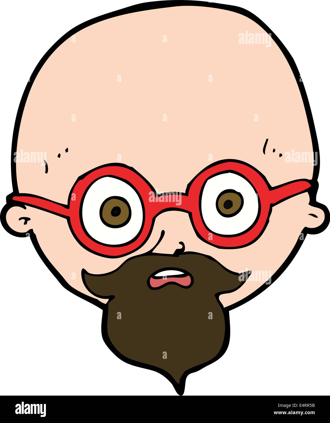 cartoon shocked man with beard Stock Vector Image & Art - Alamy