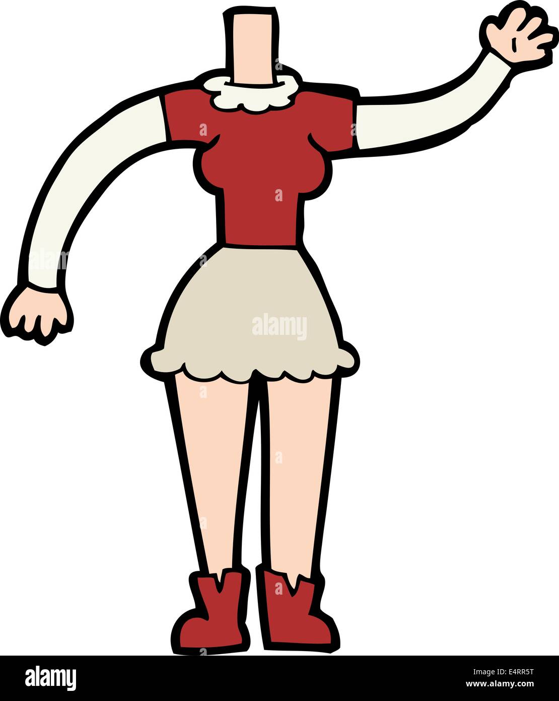 cartoon female body (add photos or mix and match cartoons Stock Vector ...