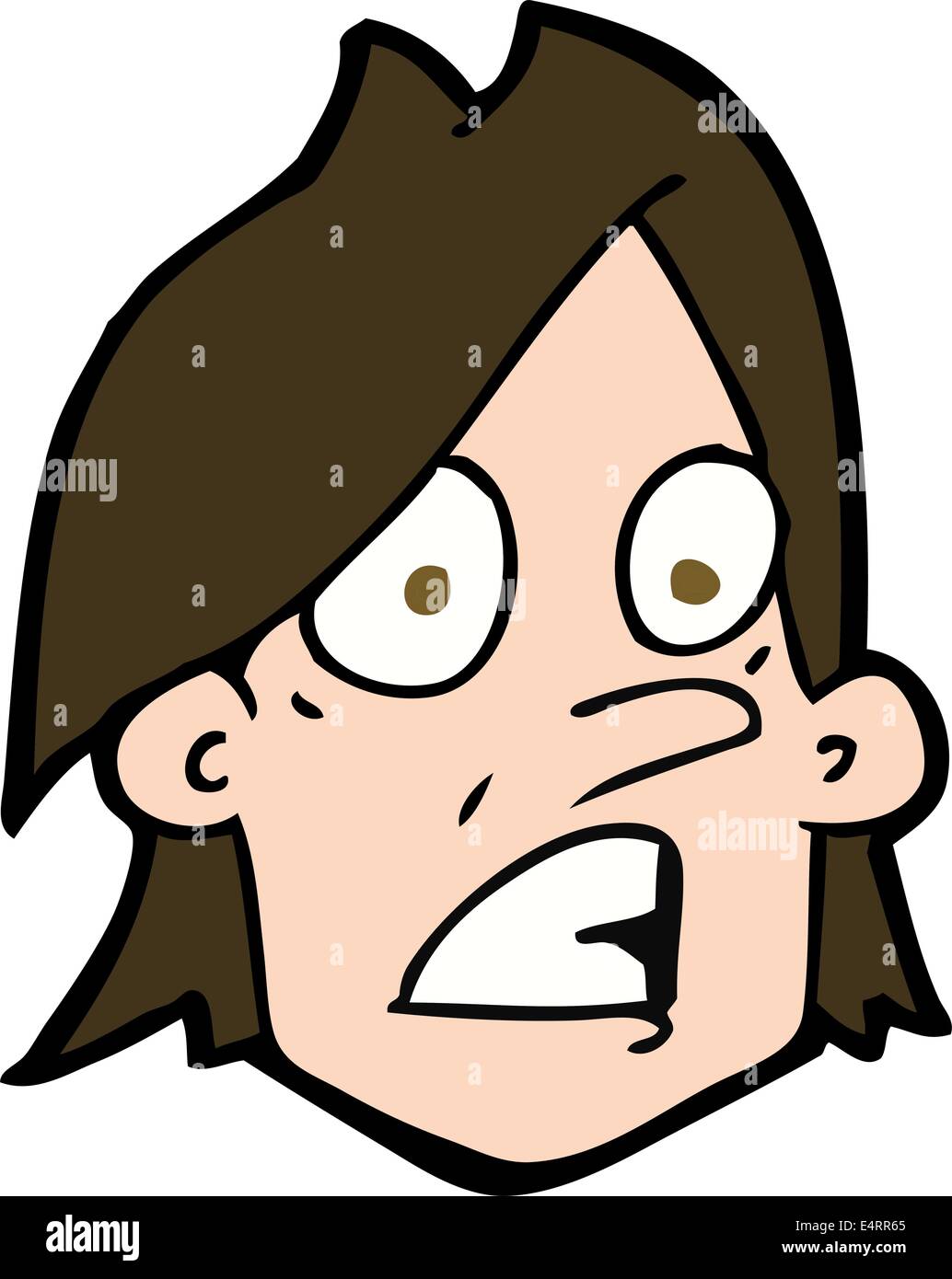 cartoon frightened face Stock Vector Image & Art - Alamy