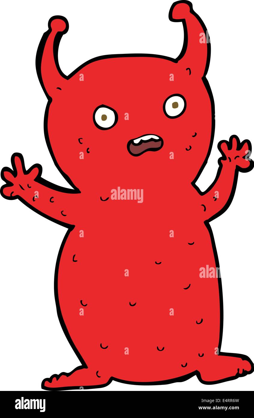 cartoon funny little alien Stock Vector Image & Art - Alamy