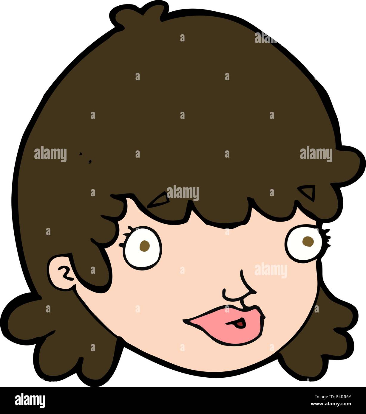 cartoon staring girl Stock Vector Image & Art - Alamy