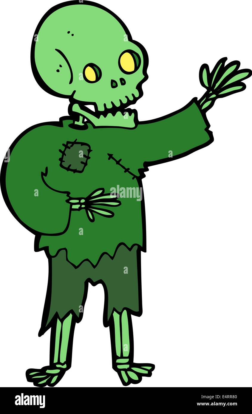 Drawing cute cartoon waving skeleton hi-res stock photography and ...