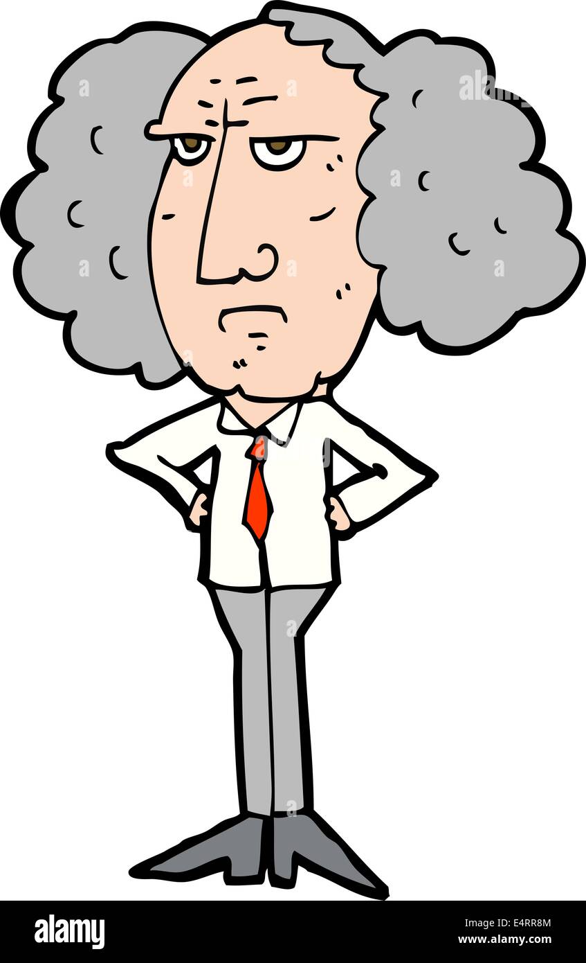 Cartoon Guy With Middle Part