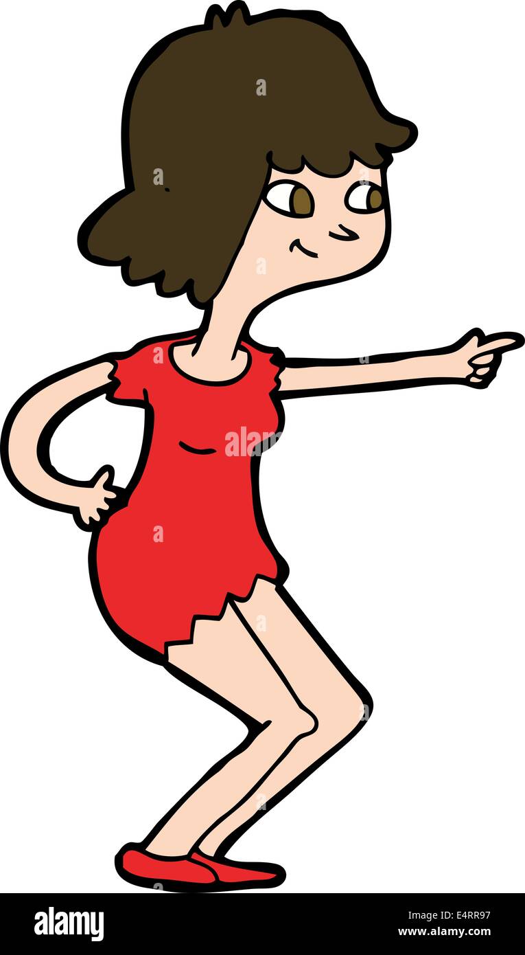cartoon girl pointing Stock Vector Image & Art - Alamy