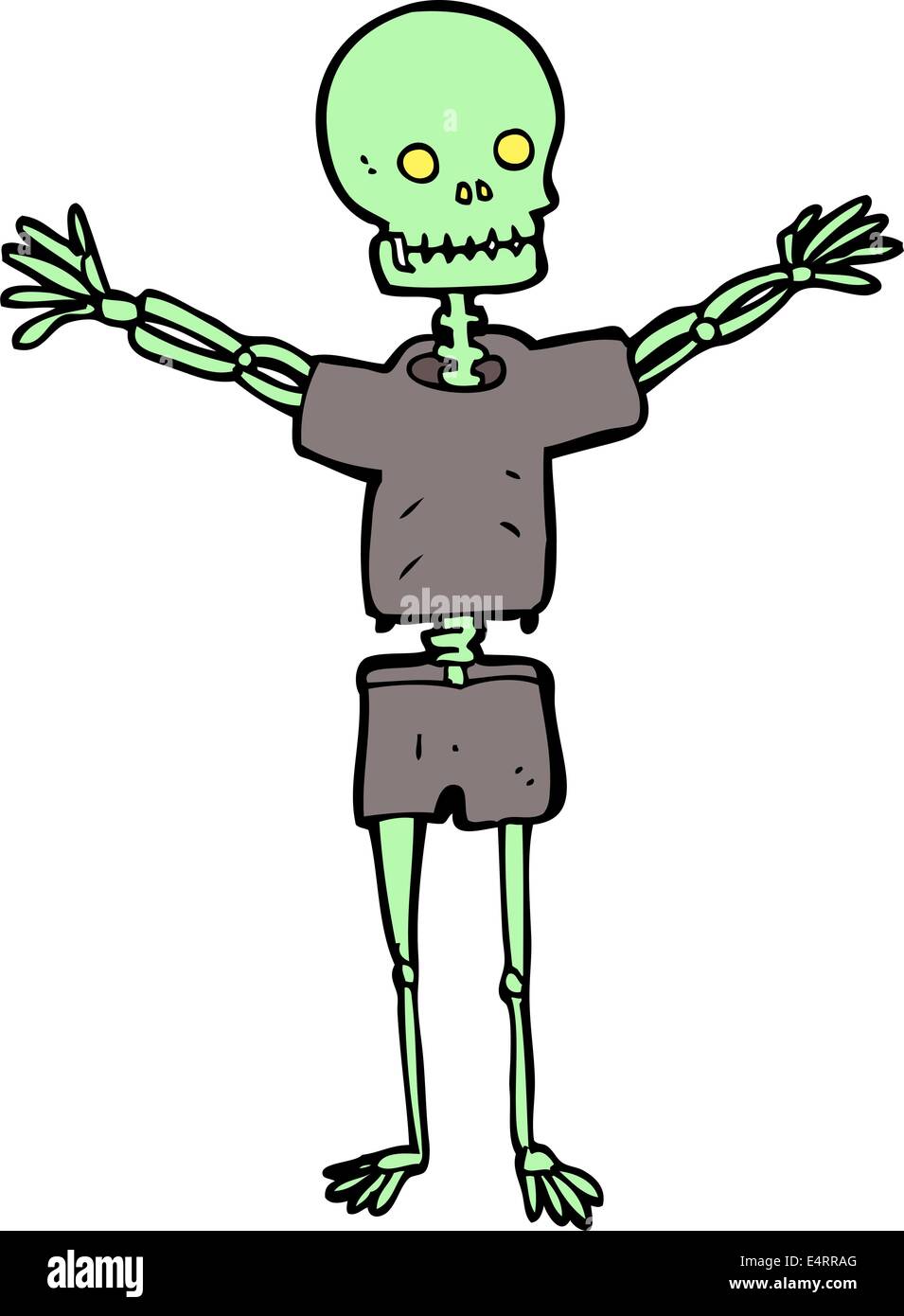 cartoon skeleton in clothes Stock Vector Image & Art - Alamy