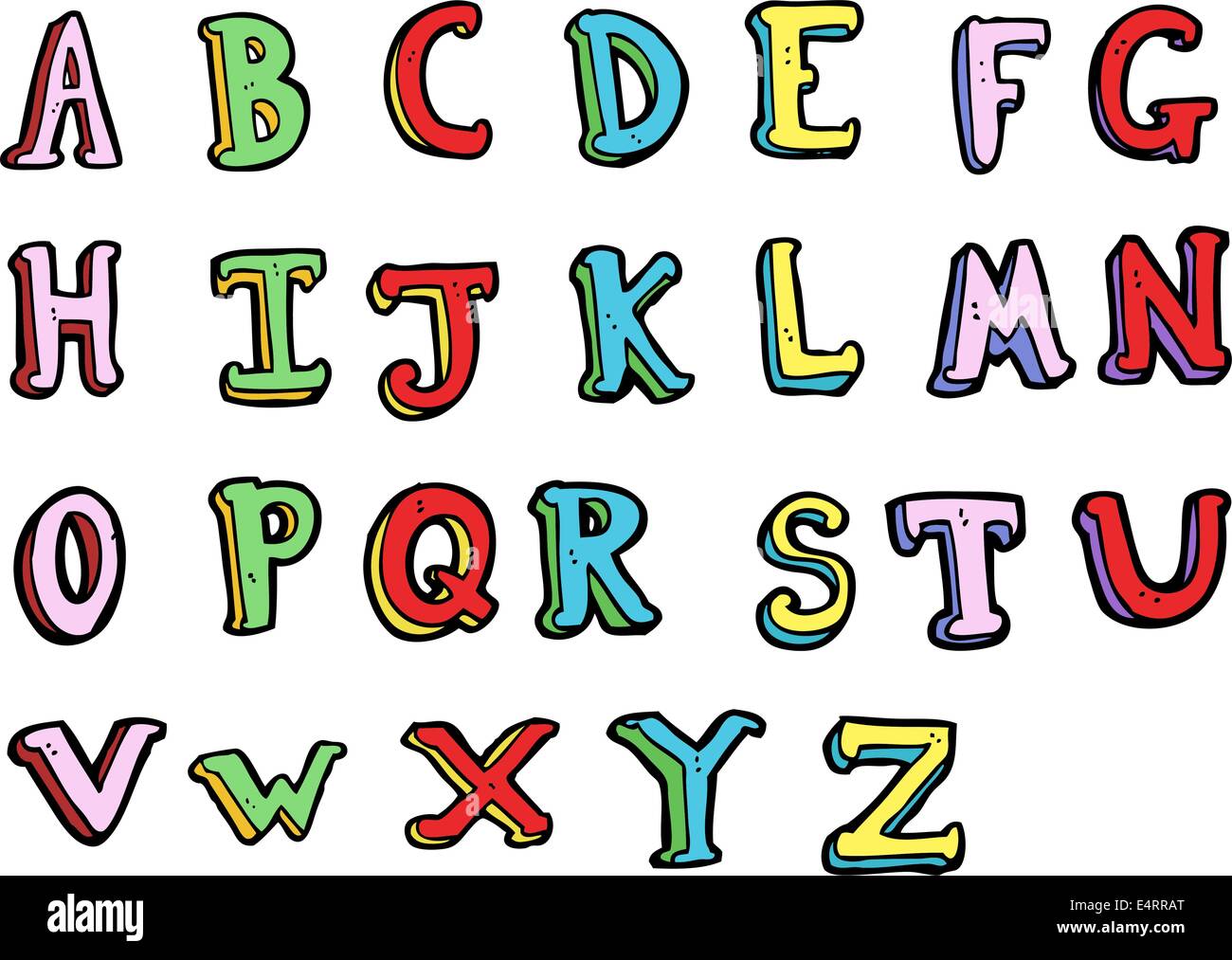 Alphabet letters funny crazy hi-res stock photography and images - Alamy