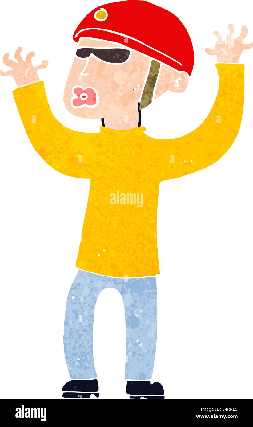 cartoon security man panicking Stock Vector Image & Art - Alamy