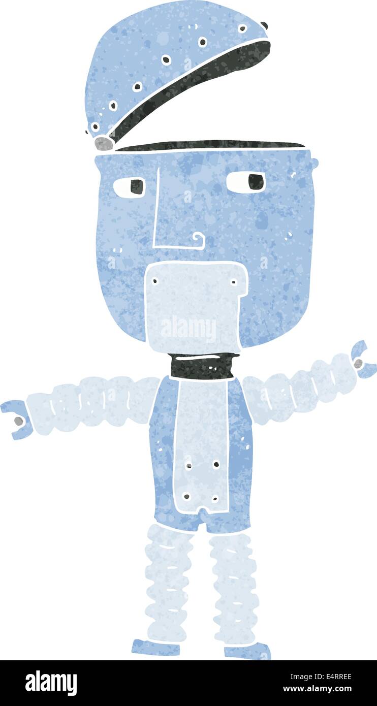 Funny cartoon robot open head hi-res stock photography and images - Alamy