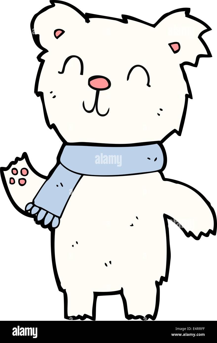 Cartoon Cute Polar Bear Cub Stock Vector Image And Art Alamy