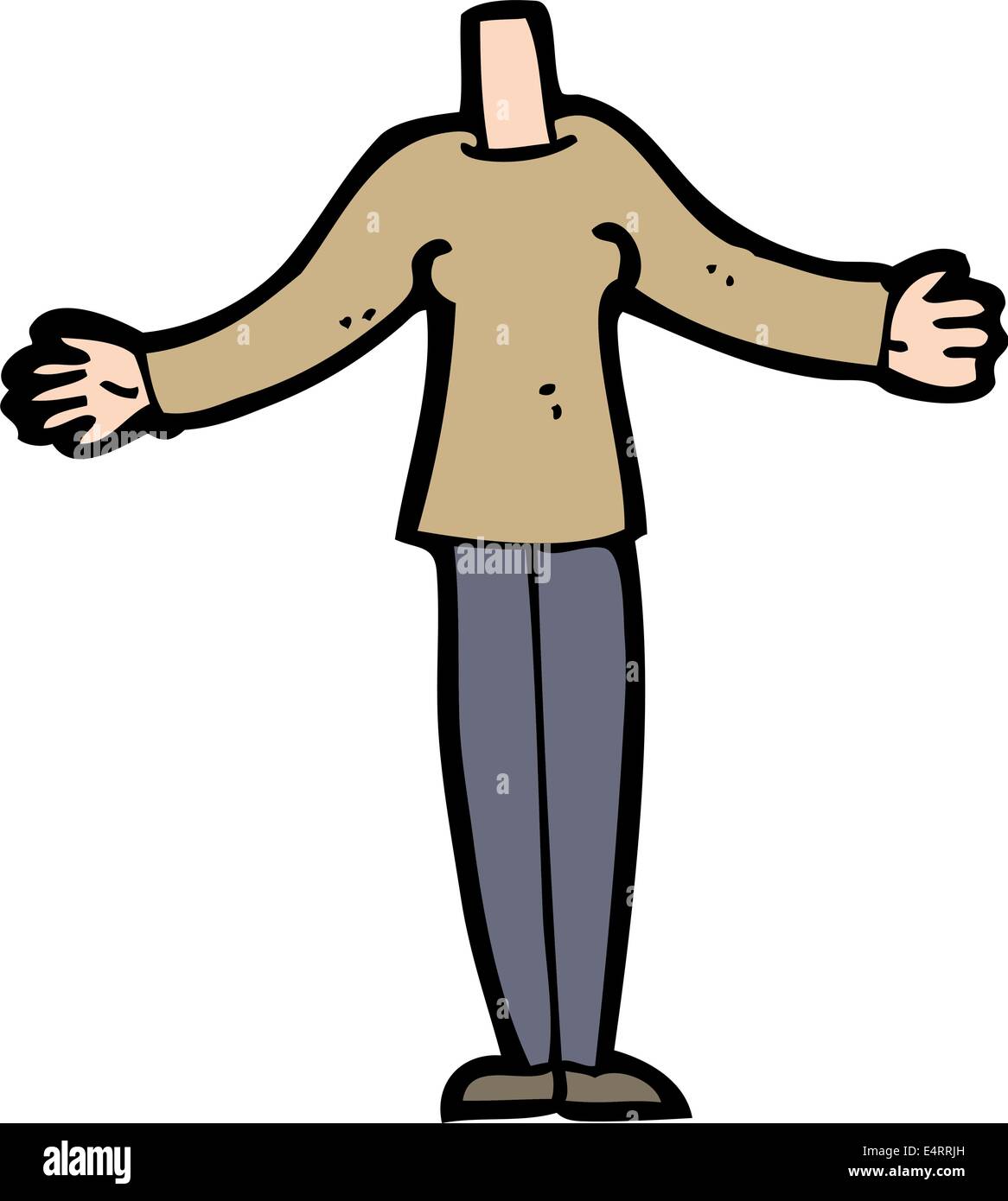 cartoon female body (add photos or mix and match cartoons Stock Vector ...