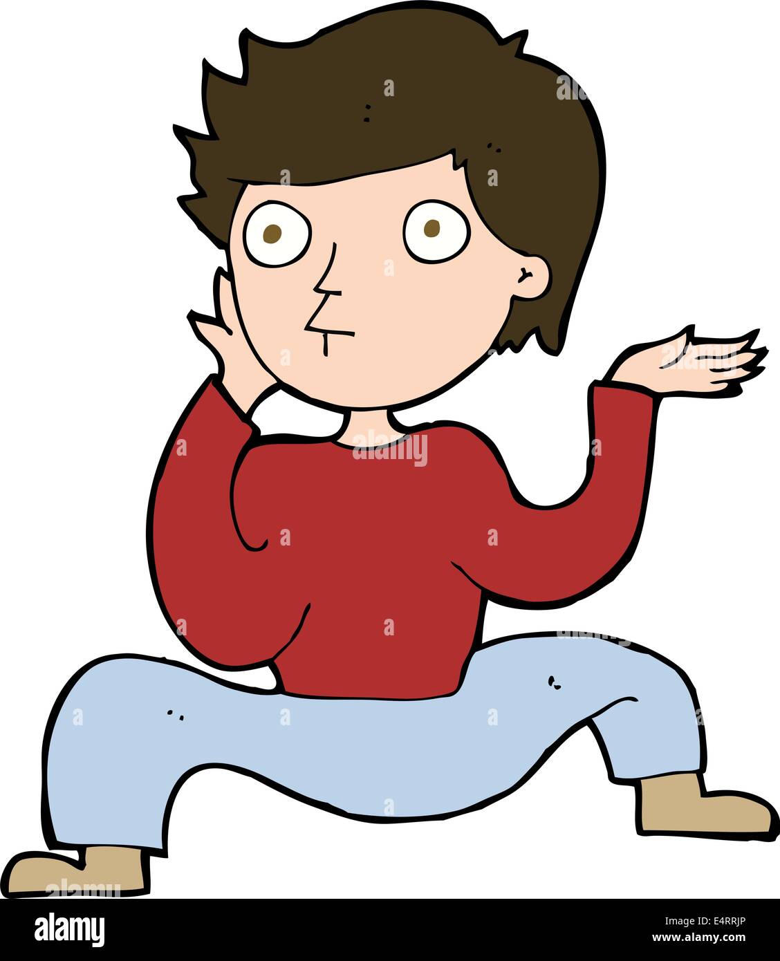 Cartoon boy doing crazy dance hi-res stock photography and images - Alamy