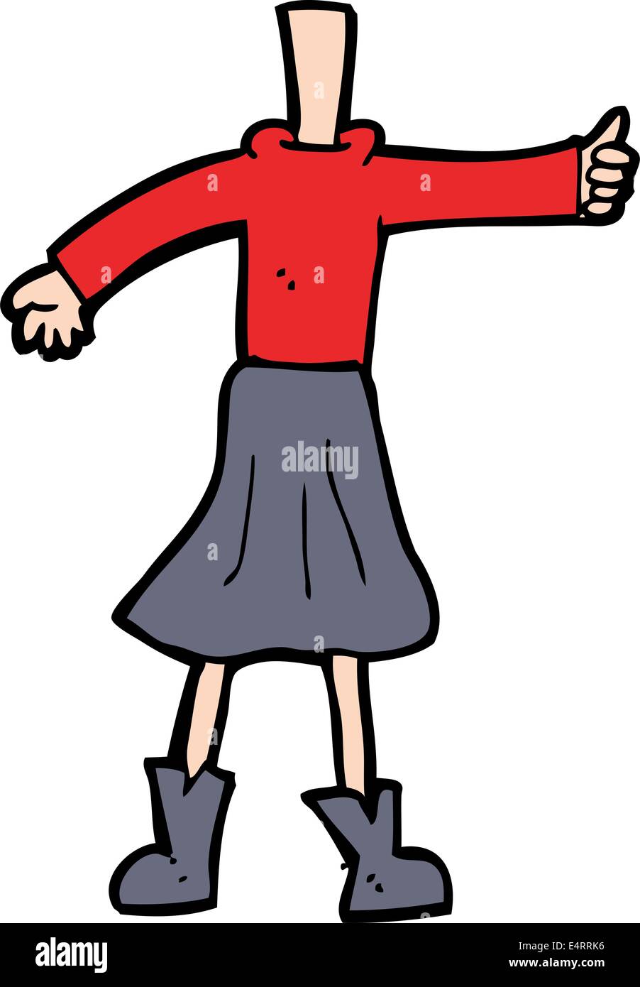 cartoon female body (add photos or mix and match cartoons Stock Vector ...