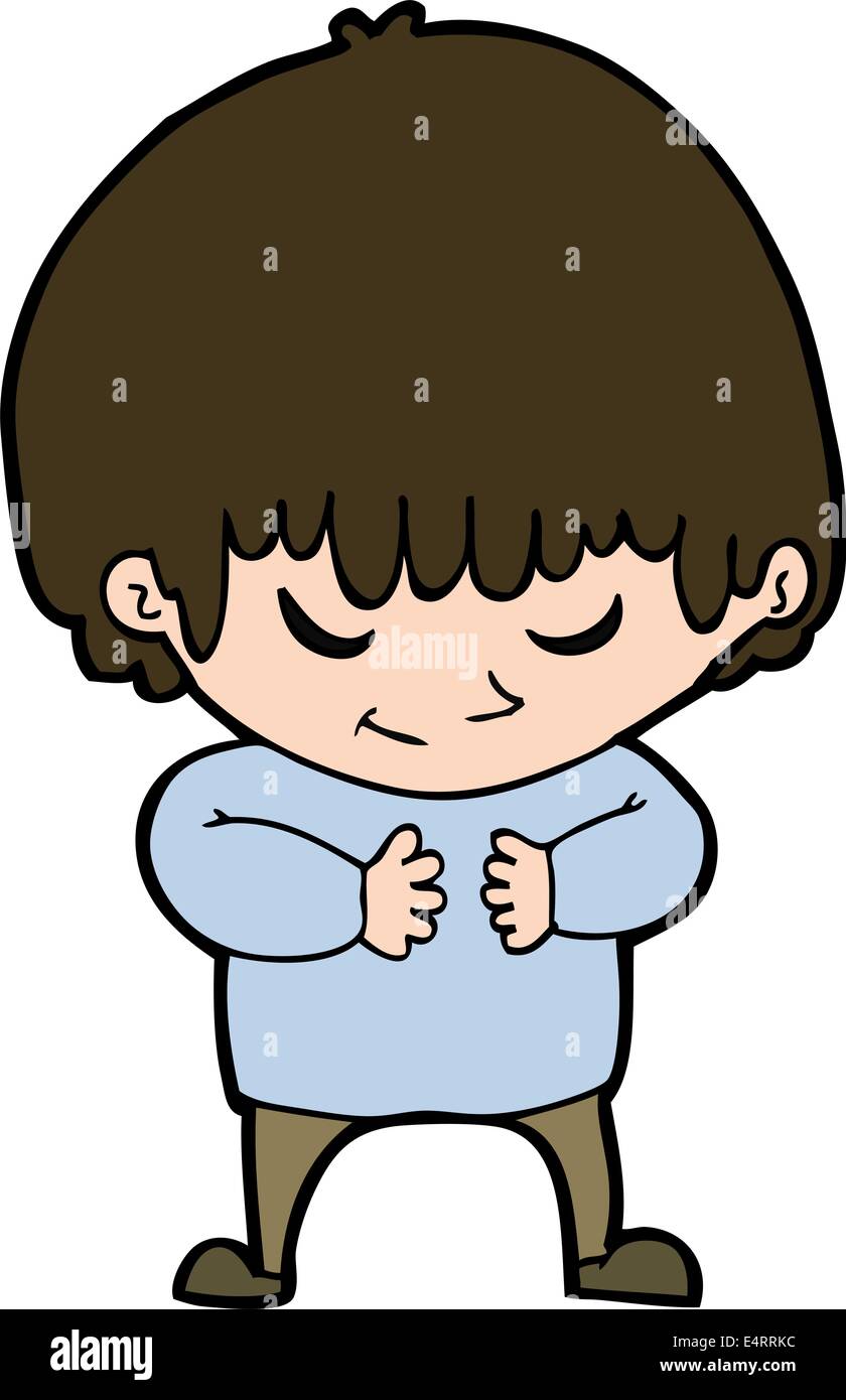 cartoon shy boy Stock Vector Image & Art - Alamy
