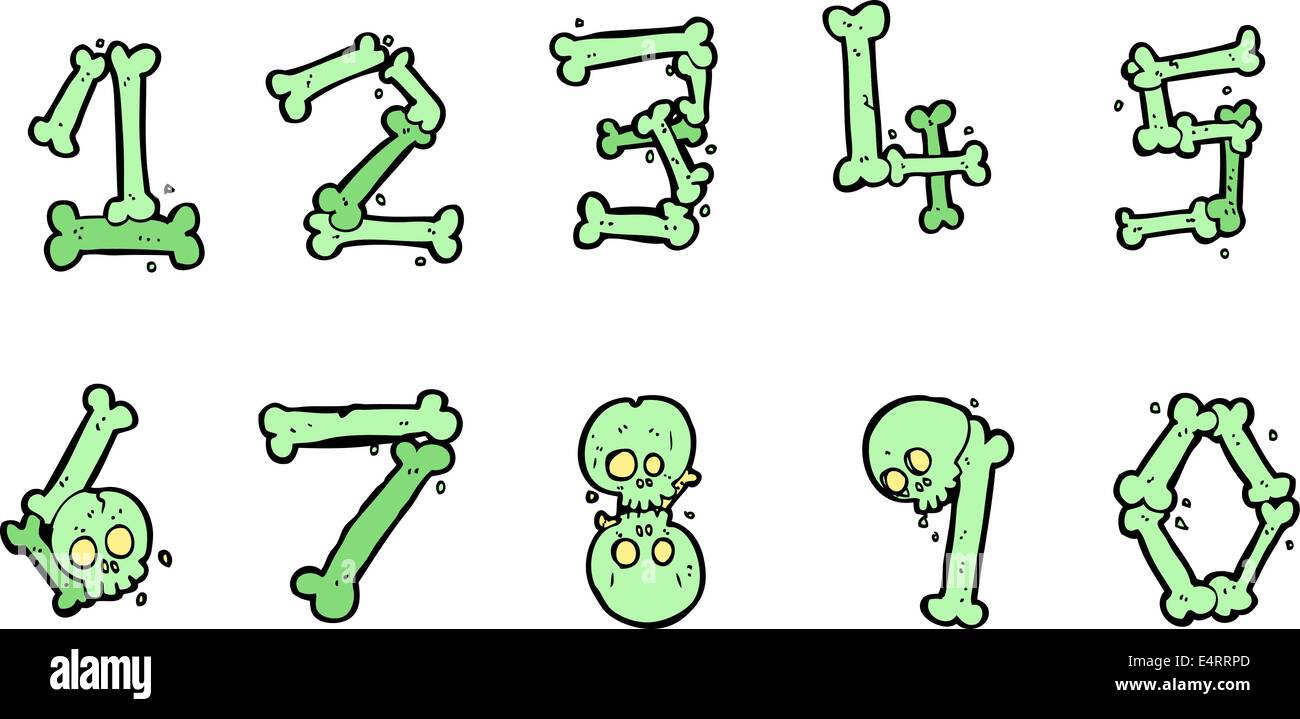 Cartoon bone numbers hi-res stock photography and images - Alamy