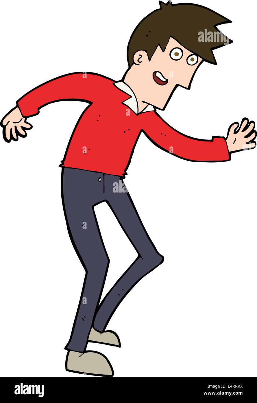cartoon happy man dancing Stock Vector Image & Art - Alamy