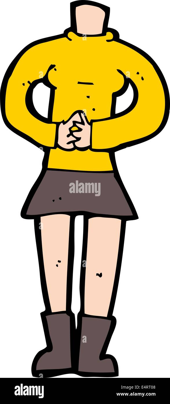 cartoon female body (add photos or mix and match cartoons Stock Vector ...