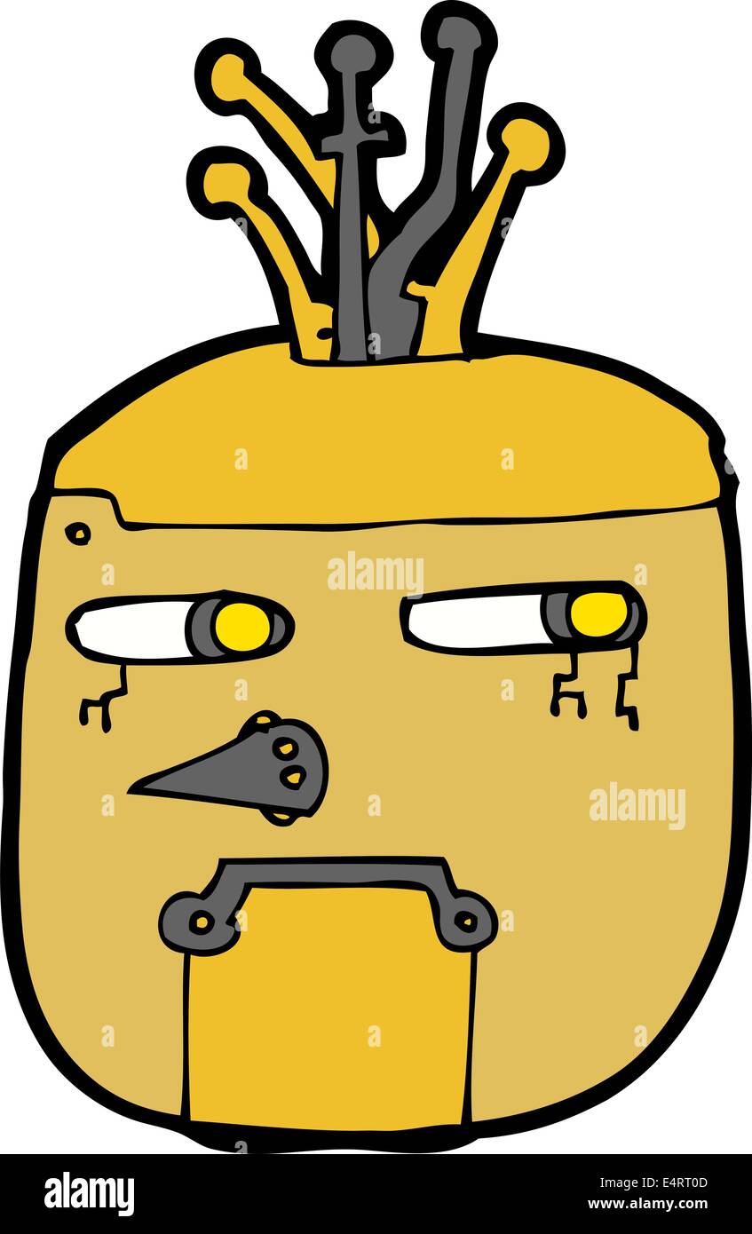 cartoon robot head Stock Vector Image & Art - Alamy