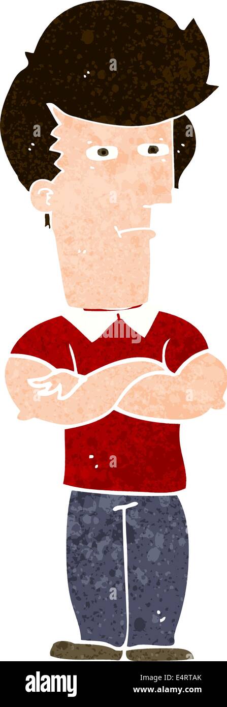 cartoon man with folded arms Stock Vector Image & Art - Alamy