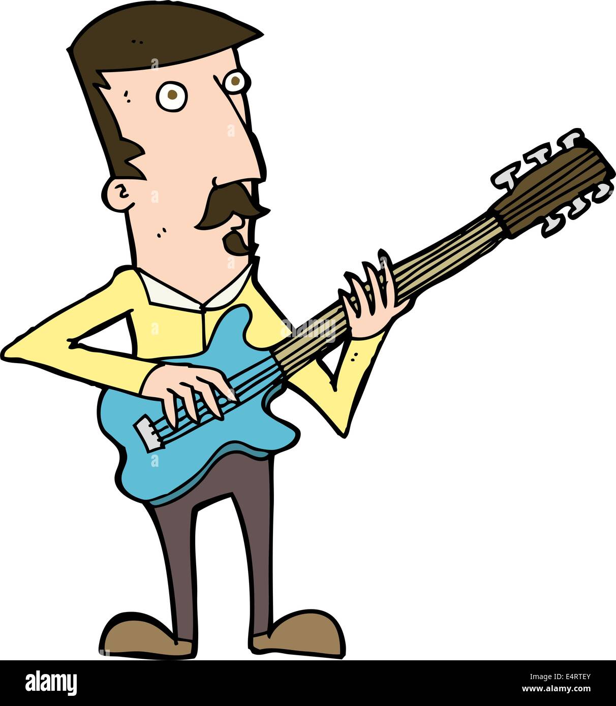 cartoon man playing electric guitar Stock Vector Image & Art - Alamy