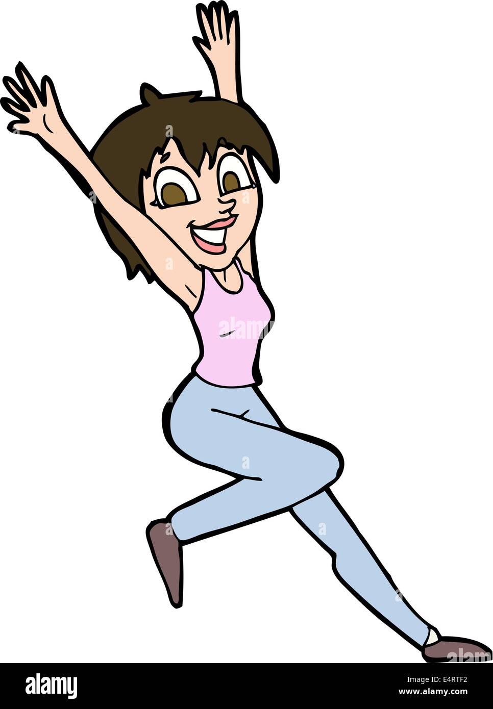 cartoon excited woman Stock Vector Image & Art - Alamy