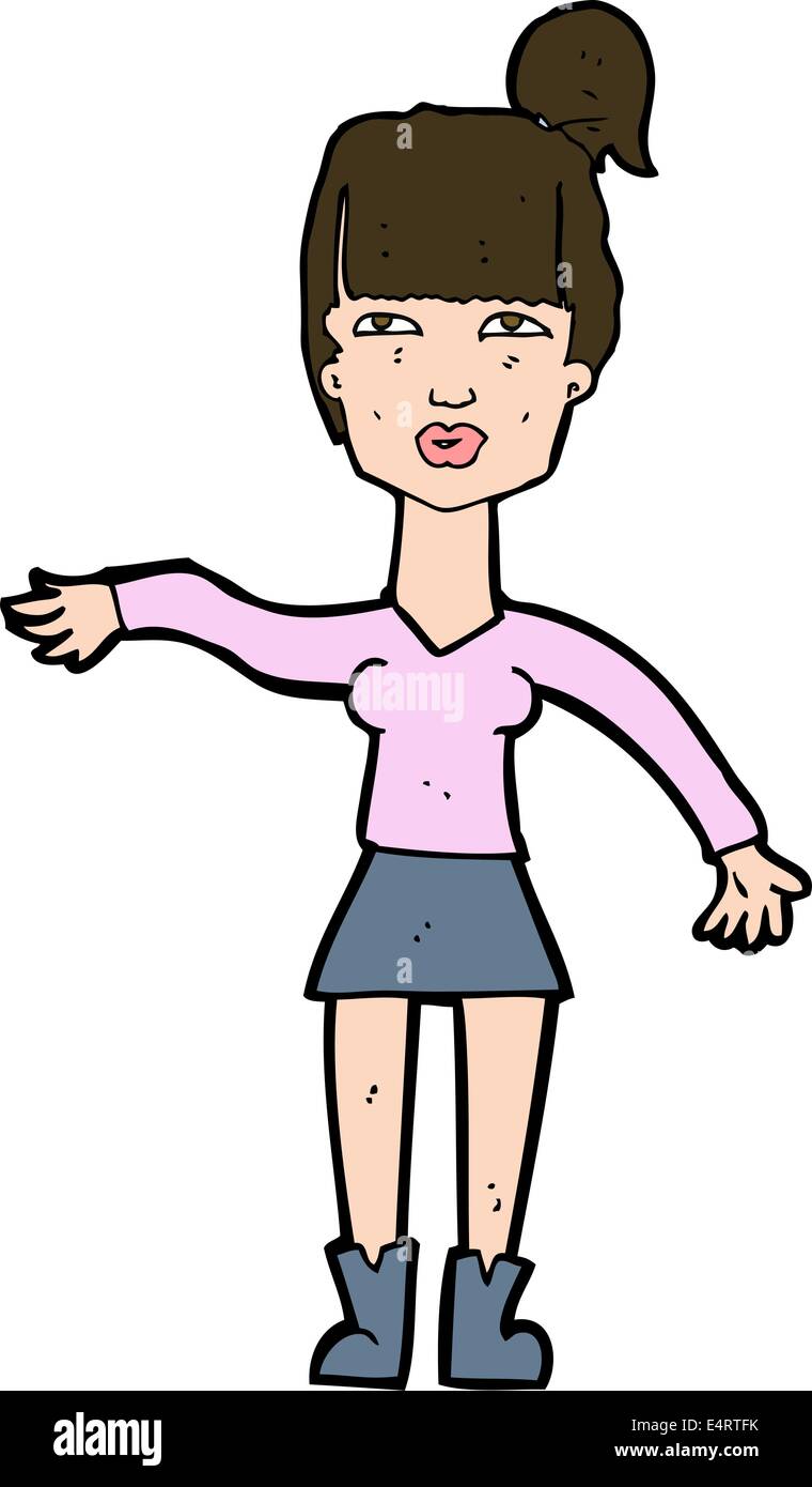 cartoon woman making dismissive gesture Stock Vector Image & Art - Alamy