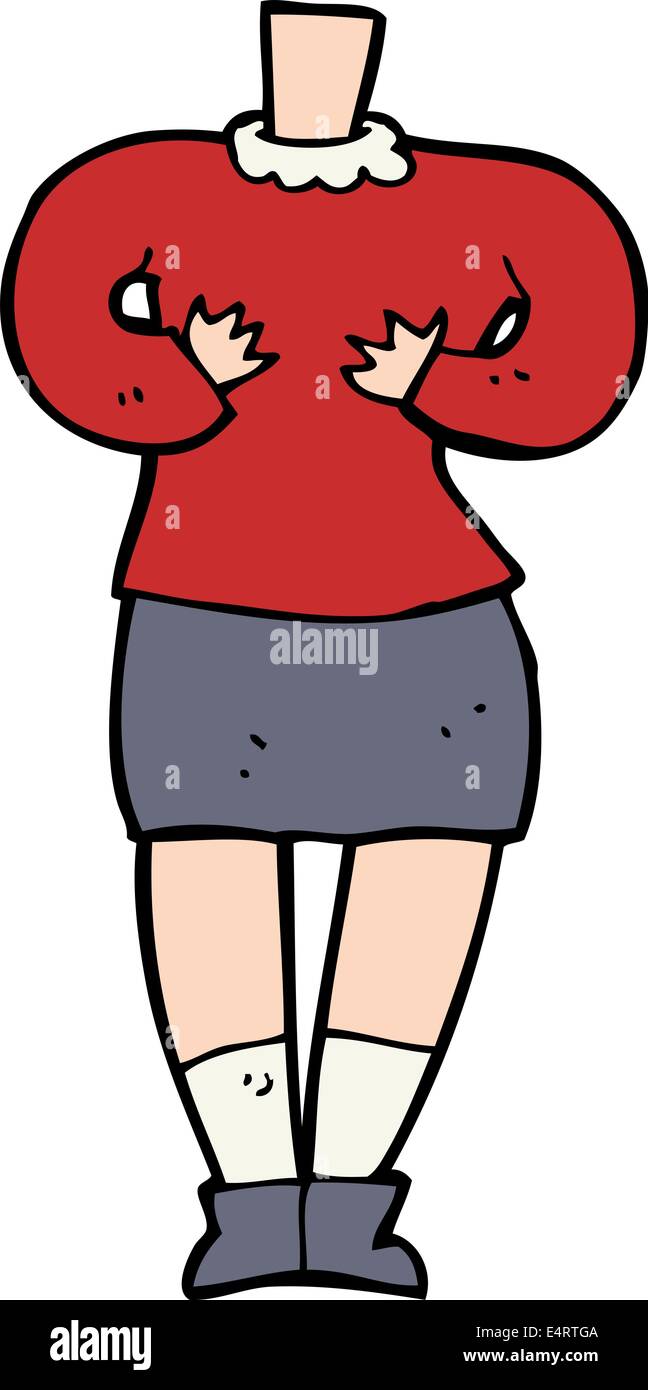 cartoon female body (add photos or mix and match cartoons Stock Vector ...