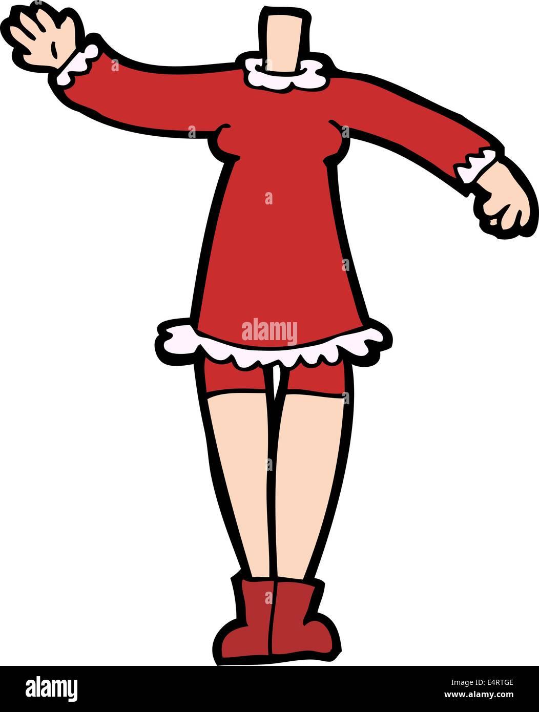 cartoon female body (add photos or mix and match cartoons Stock Vector ...