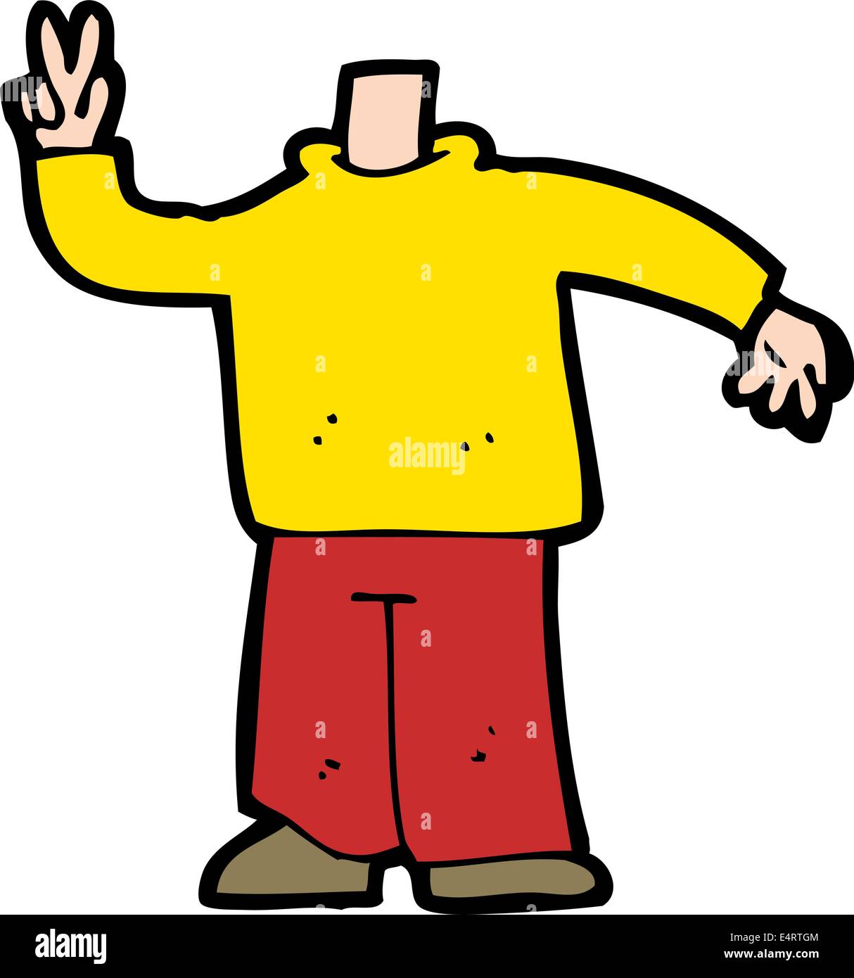cartoon body giving peace sign (mix and match cartoons or add own ...