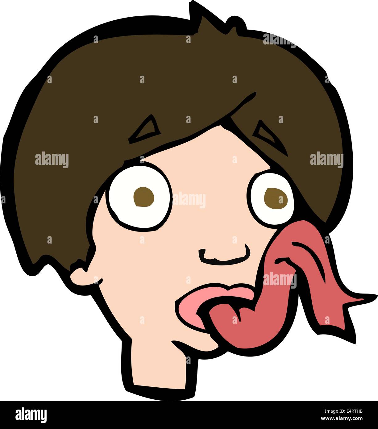 cartoon head sticking out tongue Stock Vector Image & Art - Alamy