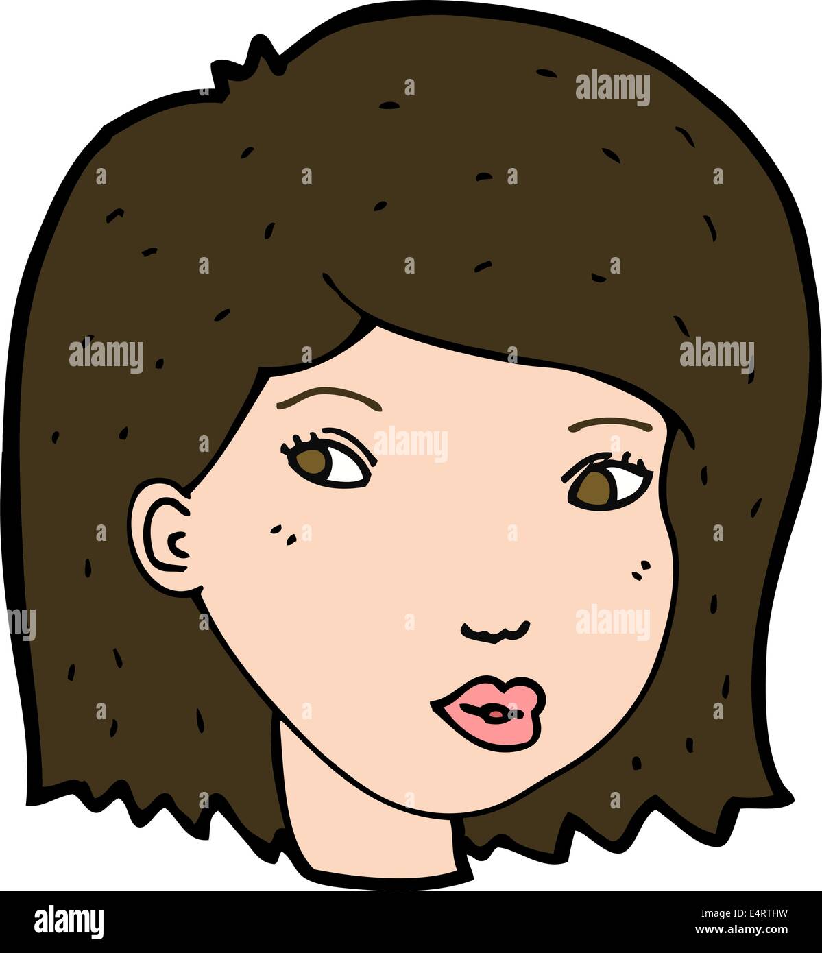 cartoon female face Stock Vector Image & Art - Alamy