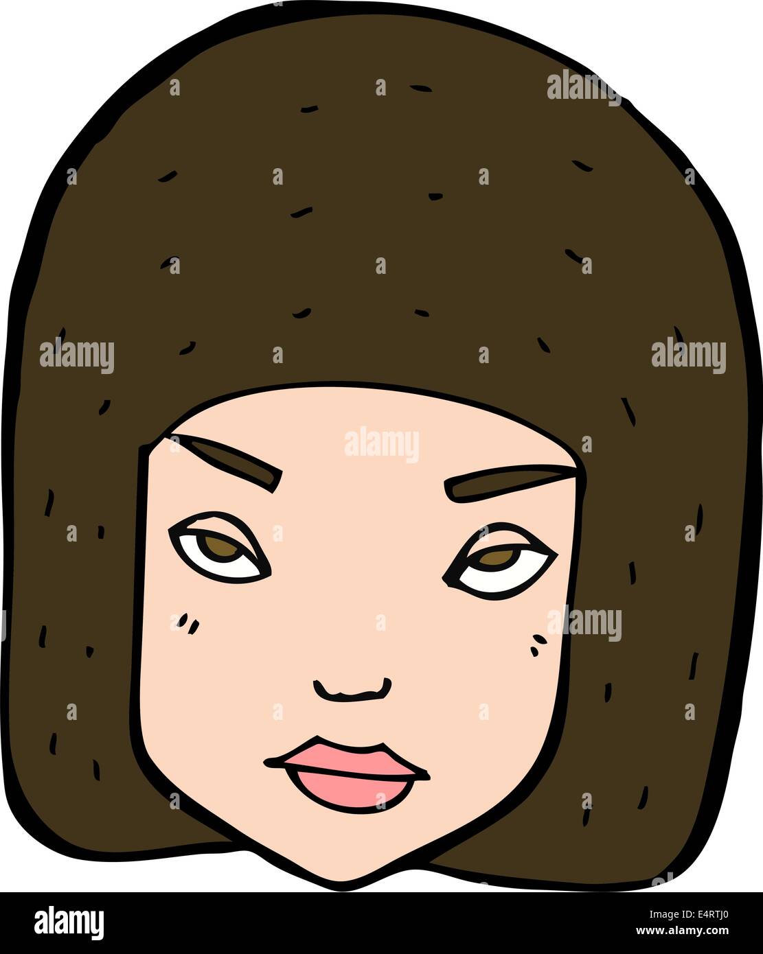 cartoon annoyed female face Stock Vector Image & Art - Alamy