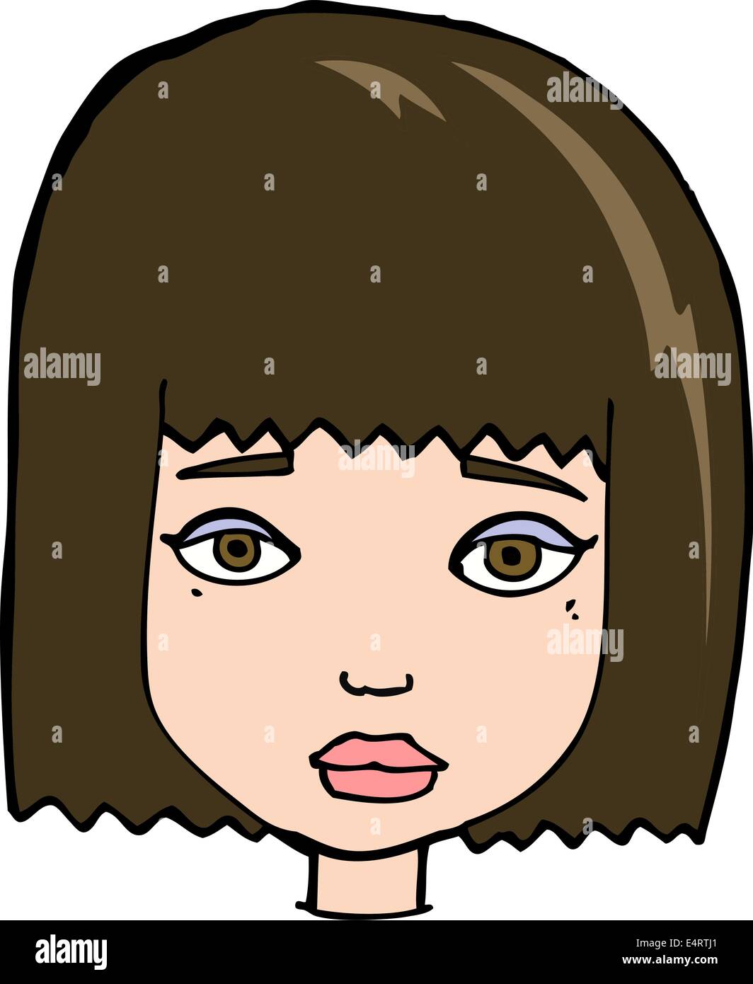 cartoon female face Stock Vector Image & Art - Alamy