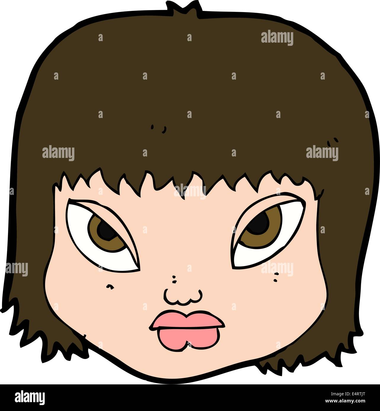 Annoyed face Stock Vector Images - Alamy