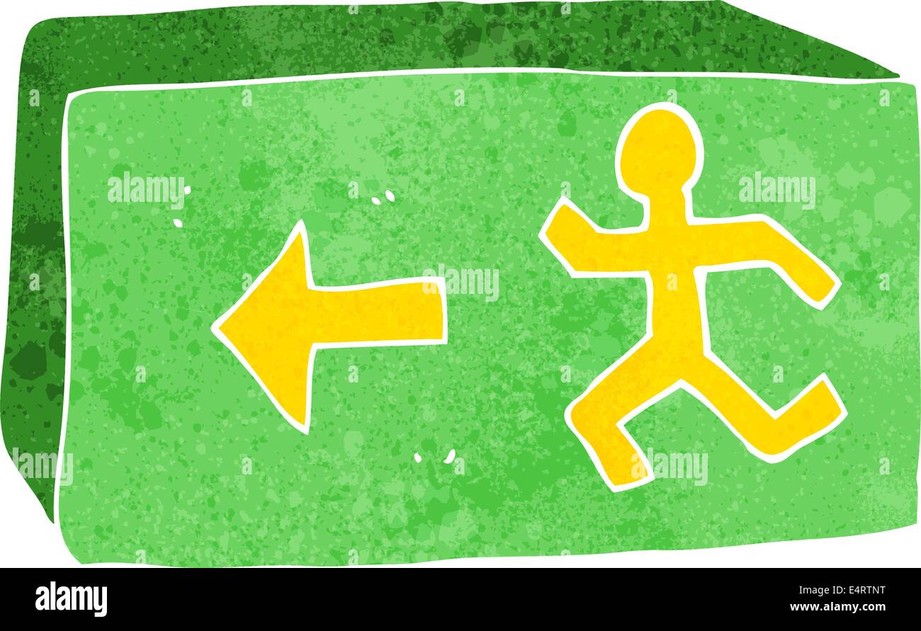 cartoon exit sign Stock Vector Image & Art - Alamy
