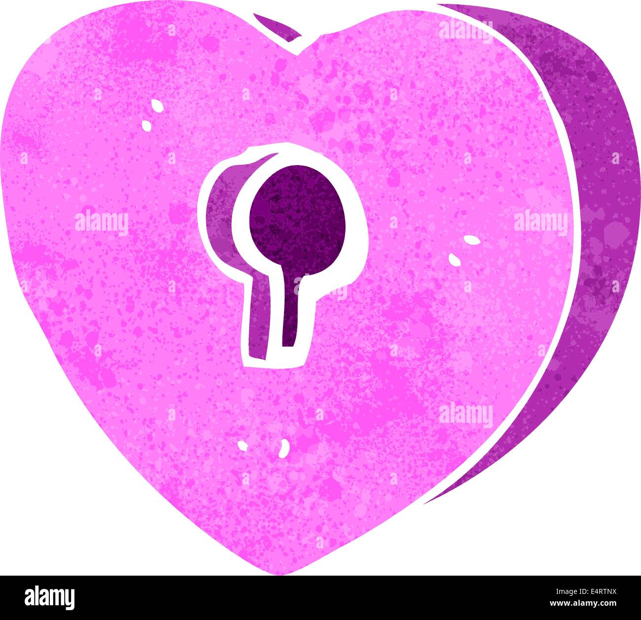 cartoon heart with keyhole Stock Vector Image & Art - Alamy