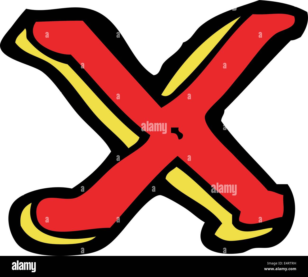 cartoon letter X Stock Vector Image & Art - Alamy