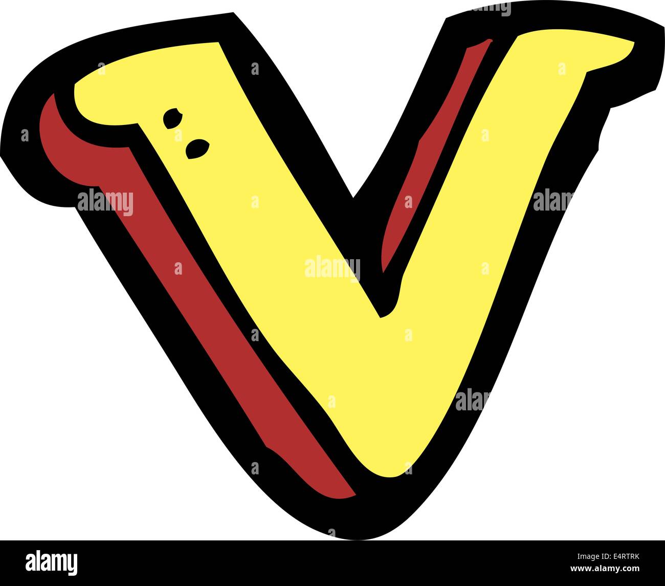 cartoon letter V Stock Vector Image & Art - Alamy