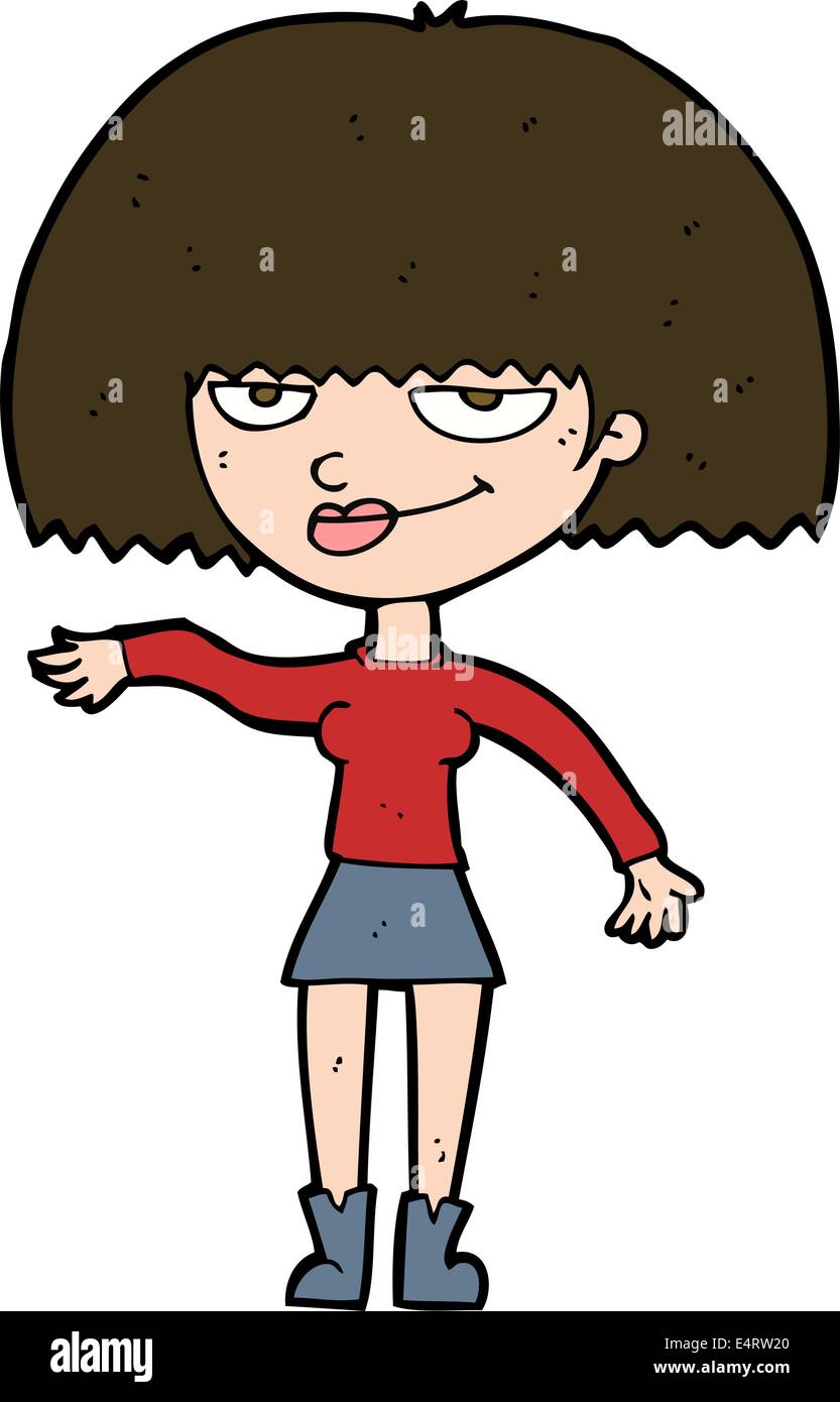 cartoon smug woman making dismissive gesture Stock Vector Image & Art ...